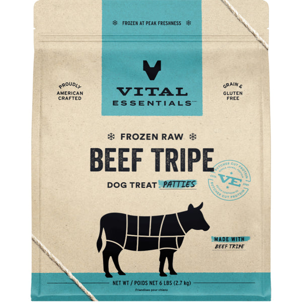 Frozen Raw Beef Tripe Patties (6lbs) – Higgie's Pet